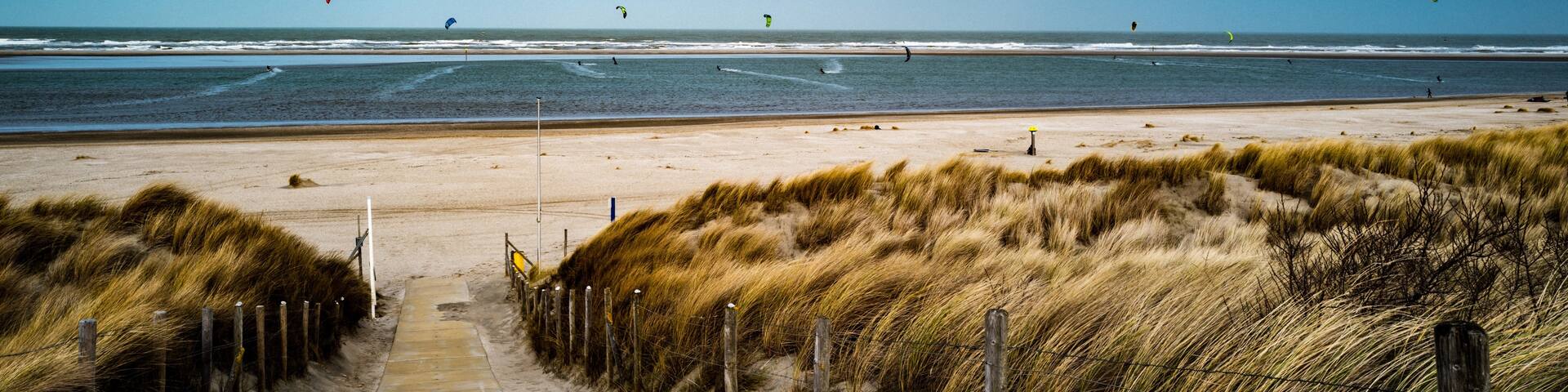 Praia Kijkduin, Haia, Holanda do Sul, Países Baixos