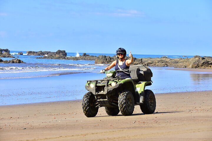 4 hour ATV Adventure on Beach and Waterfalls near Los Suenos